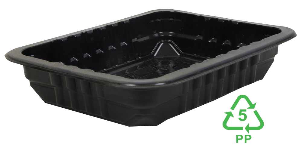 High Barrier Polypropylene Food Trays Stock Custom Sizes Microwave Safe